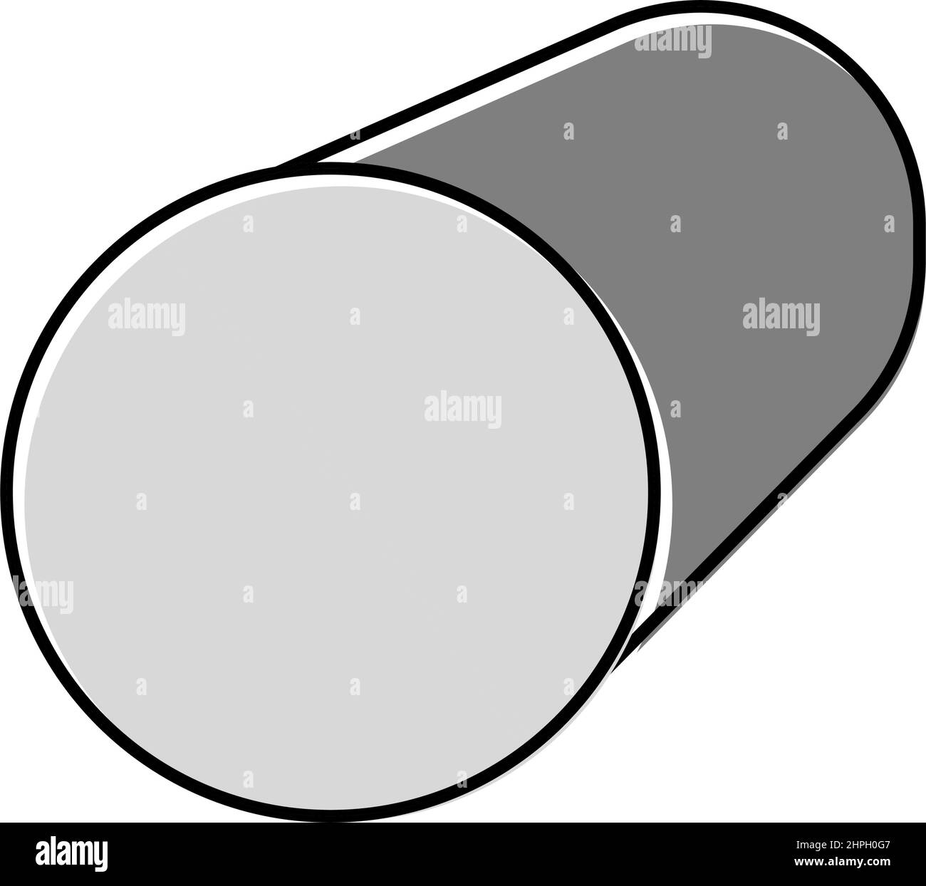 round bar metal profile color icon vector illustration Stock Vector ...