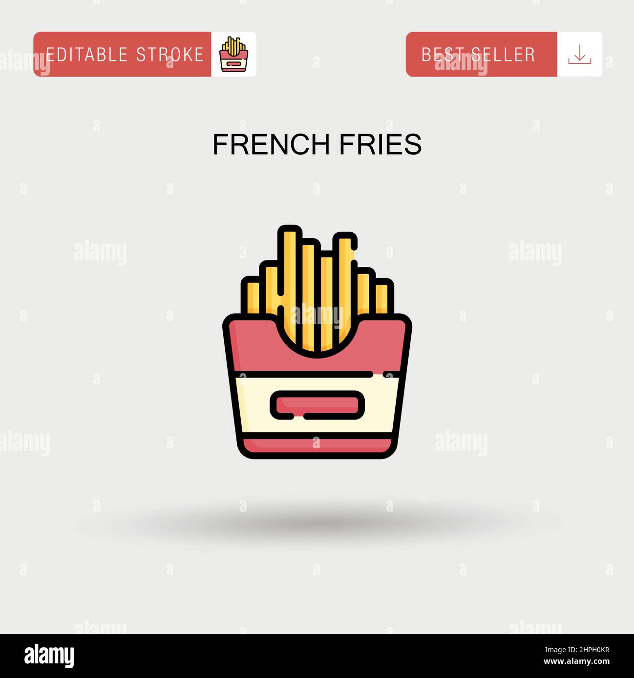 Ketchup sauce french fries Stock Vector Images - Alamy