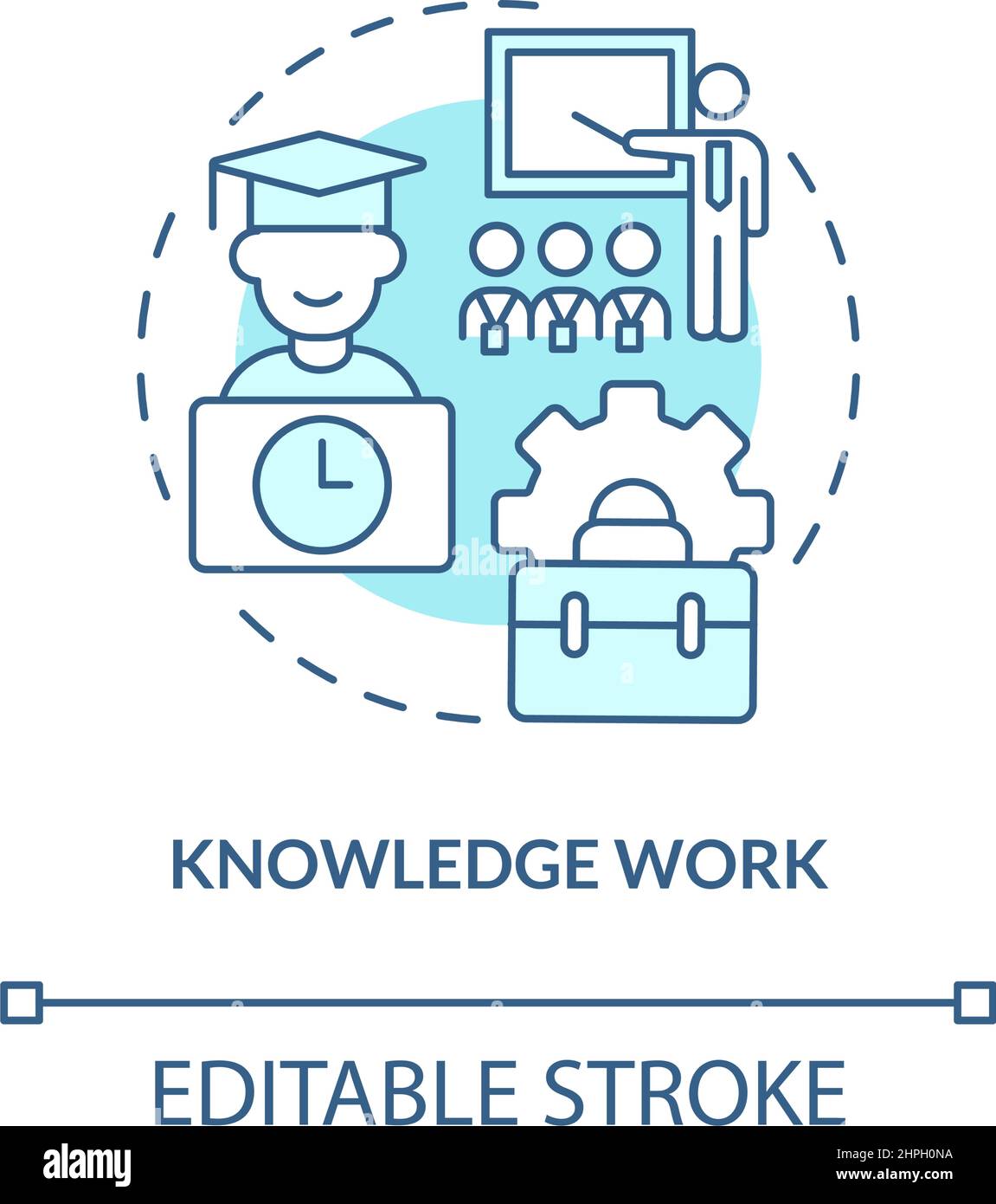 Knowledge work turquoise concept icon Stock Vector Image & Art - Alamy