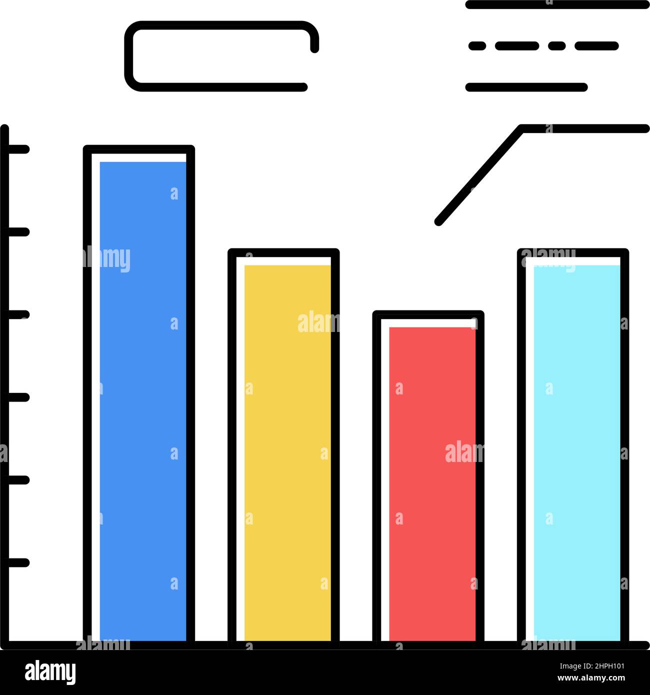infographic analysis color icon vector illustration sign Stock Vector ...