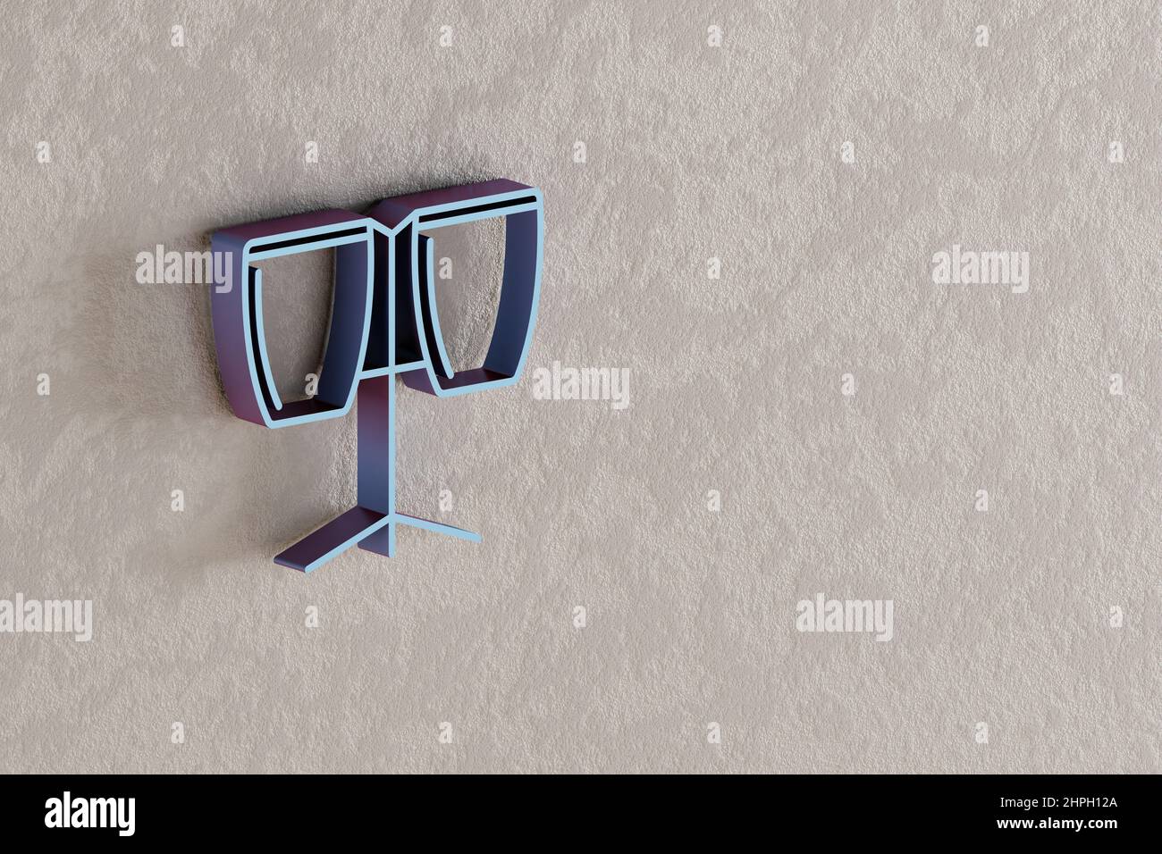 Two Bongos icon. Beautiful Blue Two Bongos symbol icons on wall bright ...