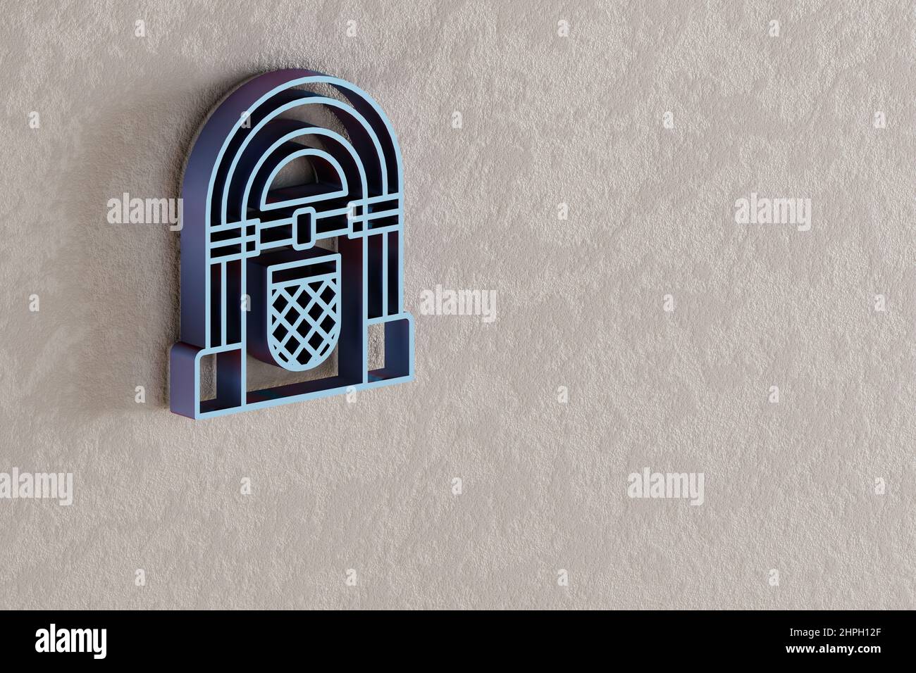 Vintage Jukebox icon. Beautiful Blue Vintage Jukebox symbol icons on ...