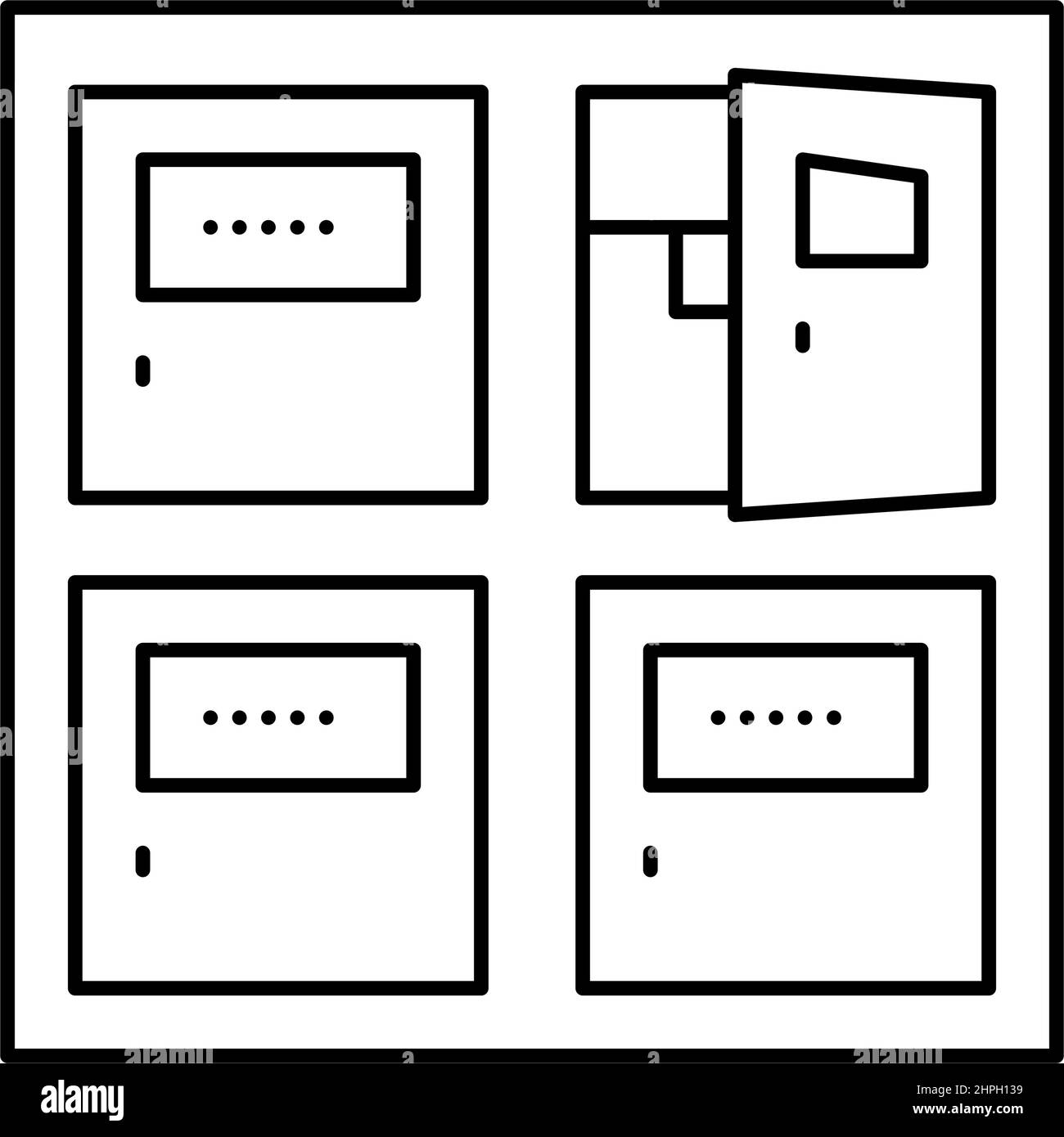 post office box line icon vector illustration Stock Vector Image & Art ...