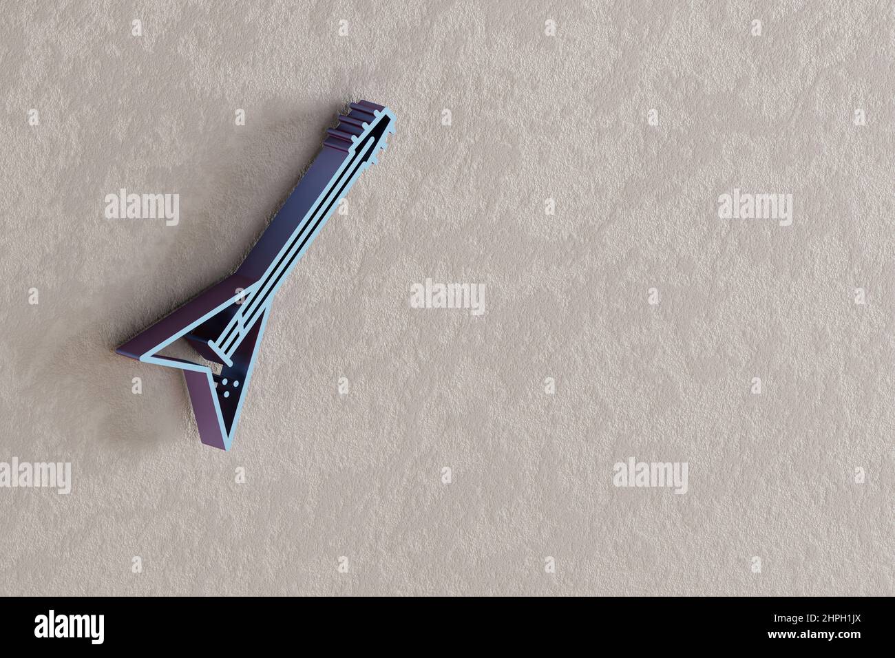 Hevy Metal Electric Guitar icon. Beautiful Blue Hevy Metal Electric ...