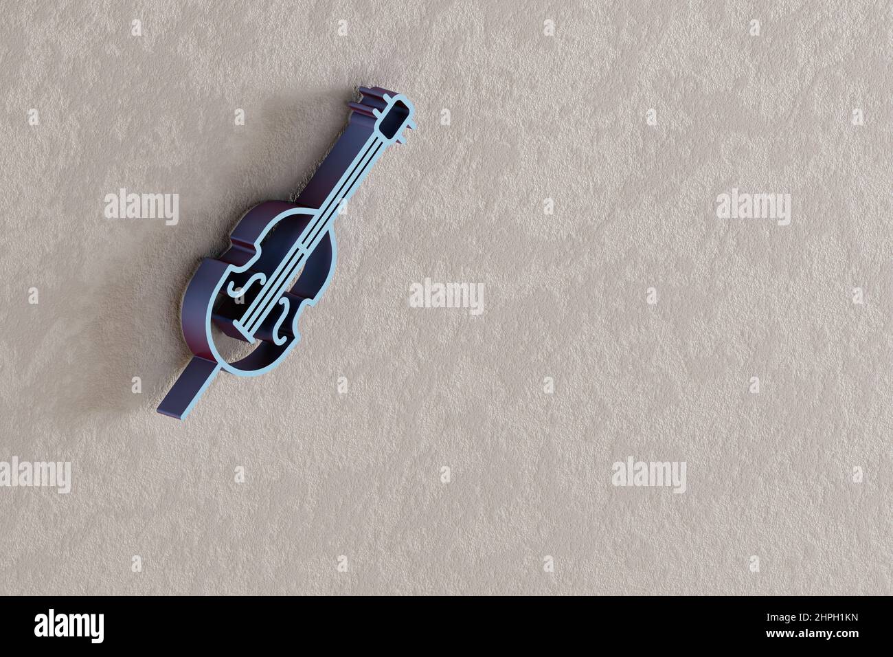 Inclined Cello icon. Beautiful Blue Inclined Cello symbol icons on wall ...