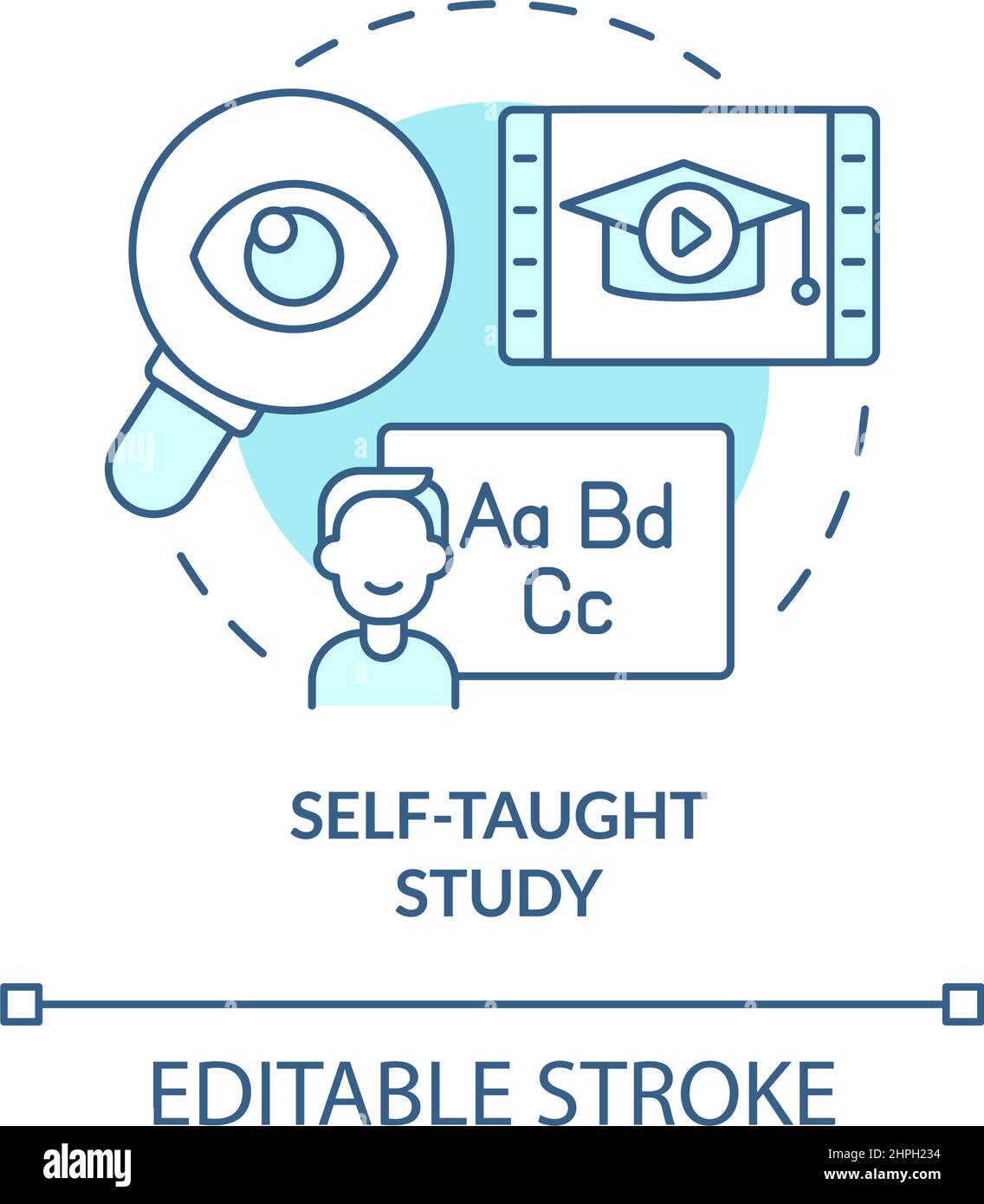 Self taught study turquoise concept icon Stock Vector Image & Art - Alamy Self taught study turquoise concept icon Stock Vector Image & Art - Alamy