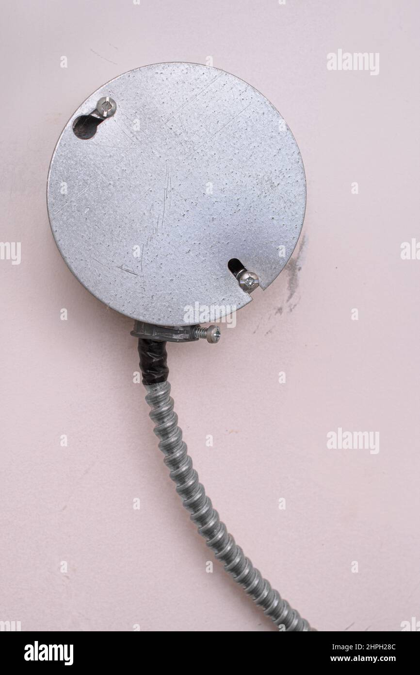 Round electrical Junction Box Stock Photo - Alamy