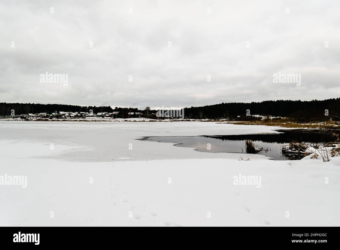 A polynya is a melted place on the surface of a frozen lake during a ...