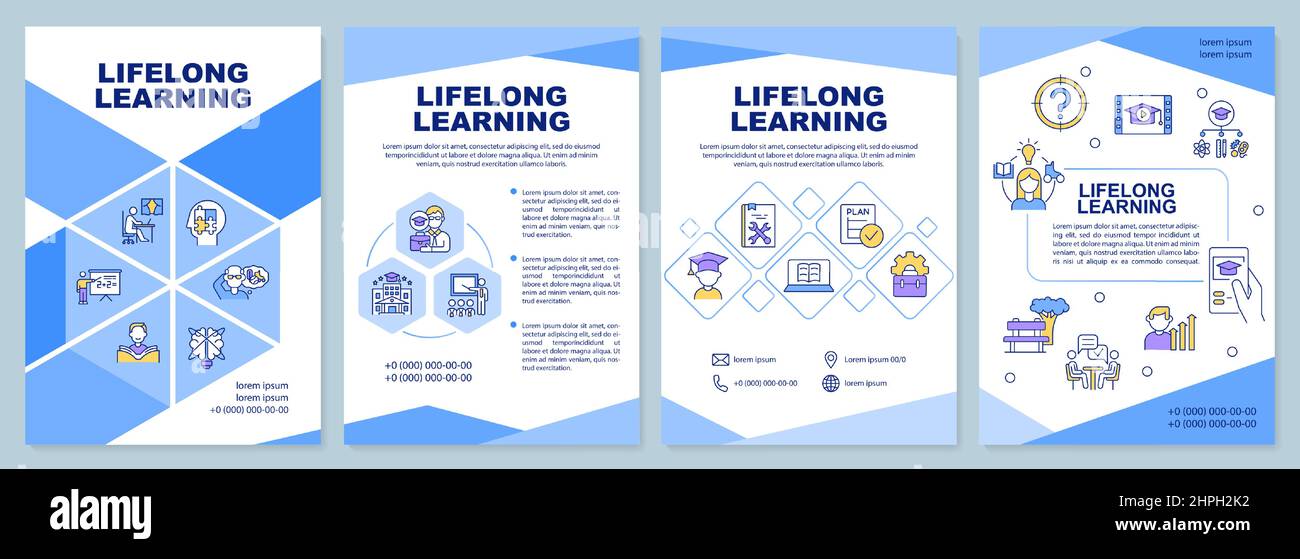 Lifelong learning guideline brochure template Stock Vector Image & Art ...
