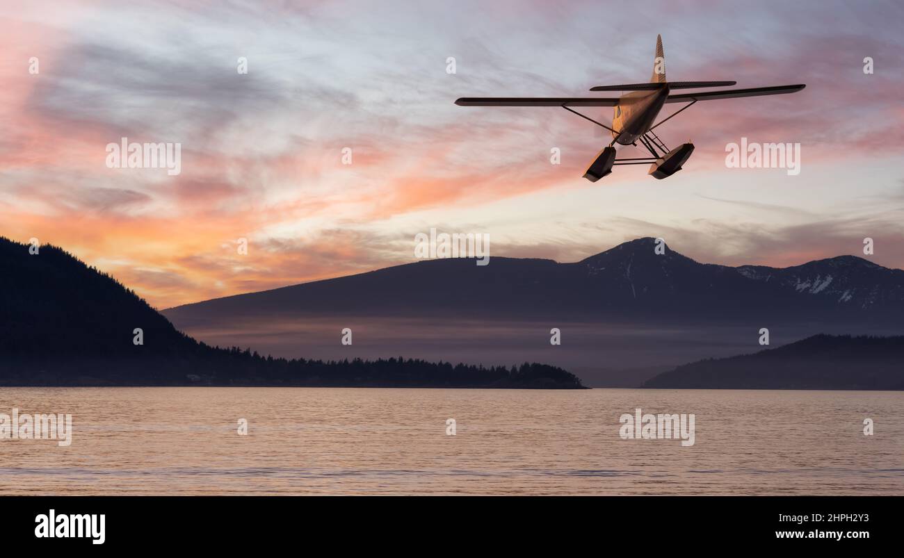 Seaplane flying over pacific hi-res stock photography and images - Alamy