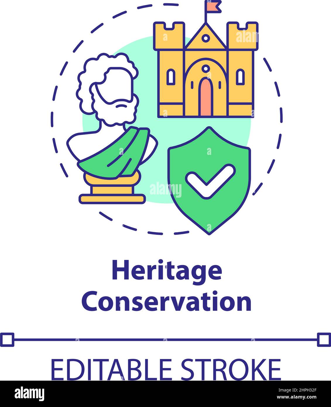 Heritage conservation concept icon Stock Vector Image & Art - Alamy