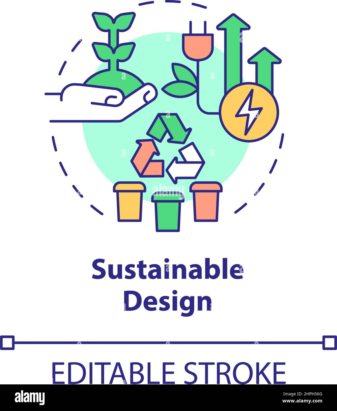 Sustainable design concept icon Stock Vector Image & Art - Alamy