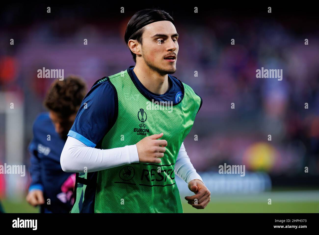 BARCELONA - FEB 17: Elif Elmas warms up prior to the Uefa Europa League ...