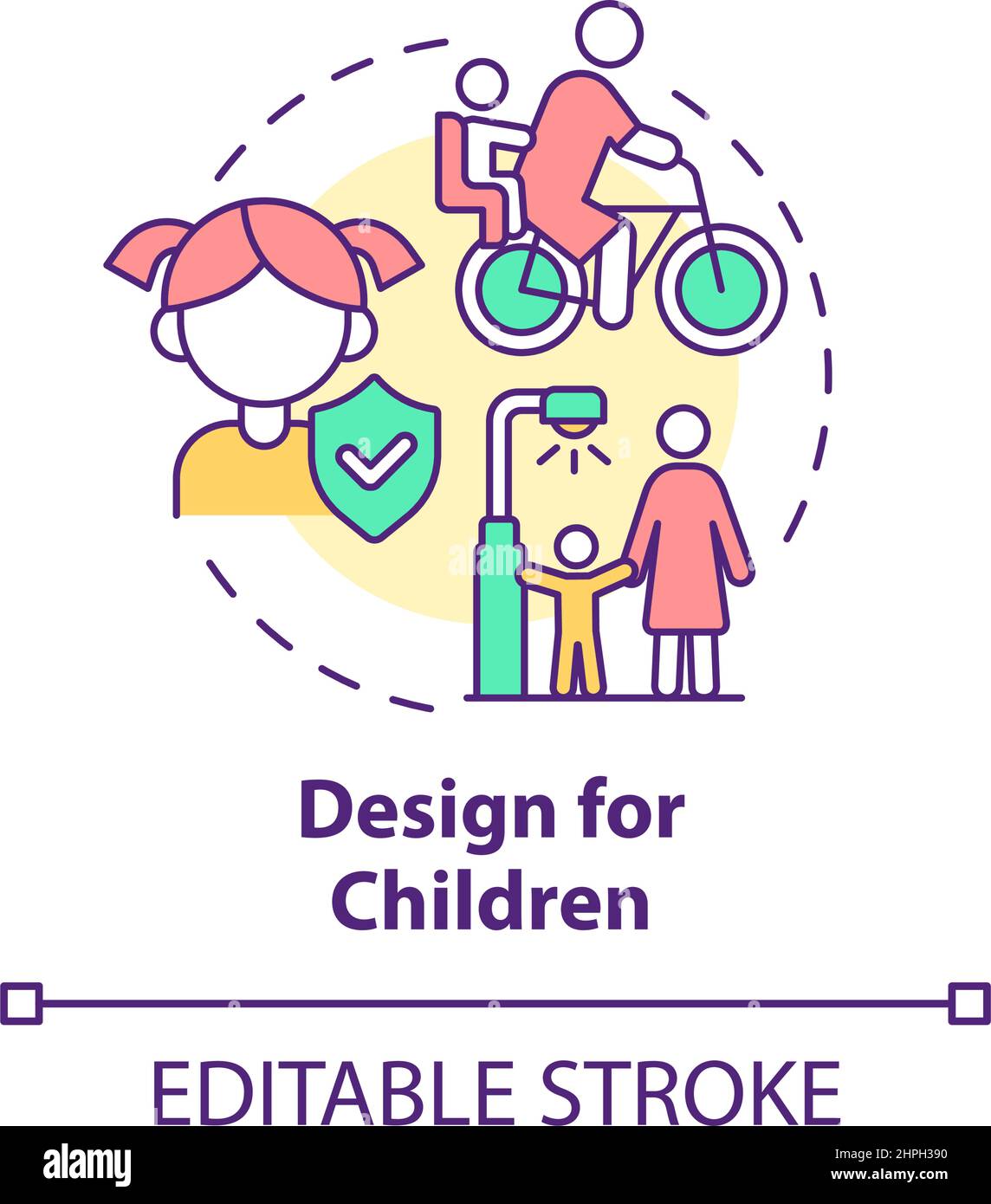 Design for children concept icon Stock Vector Image & Art - Alamy