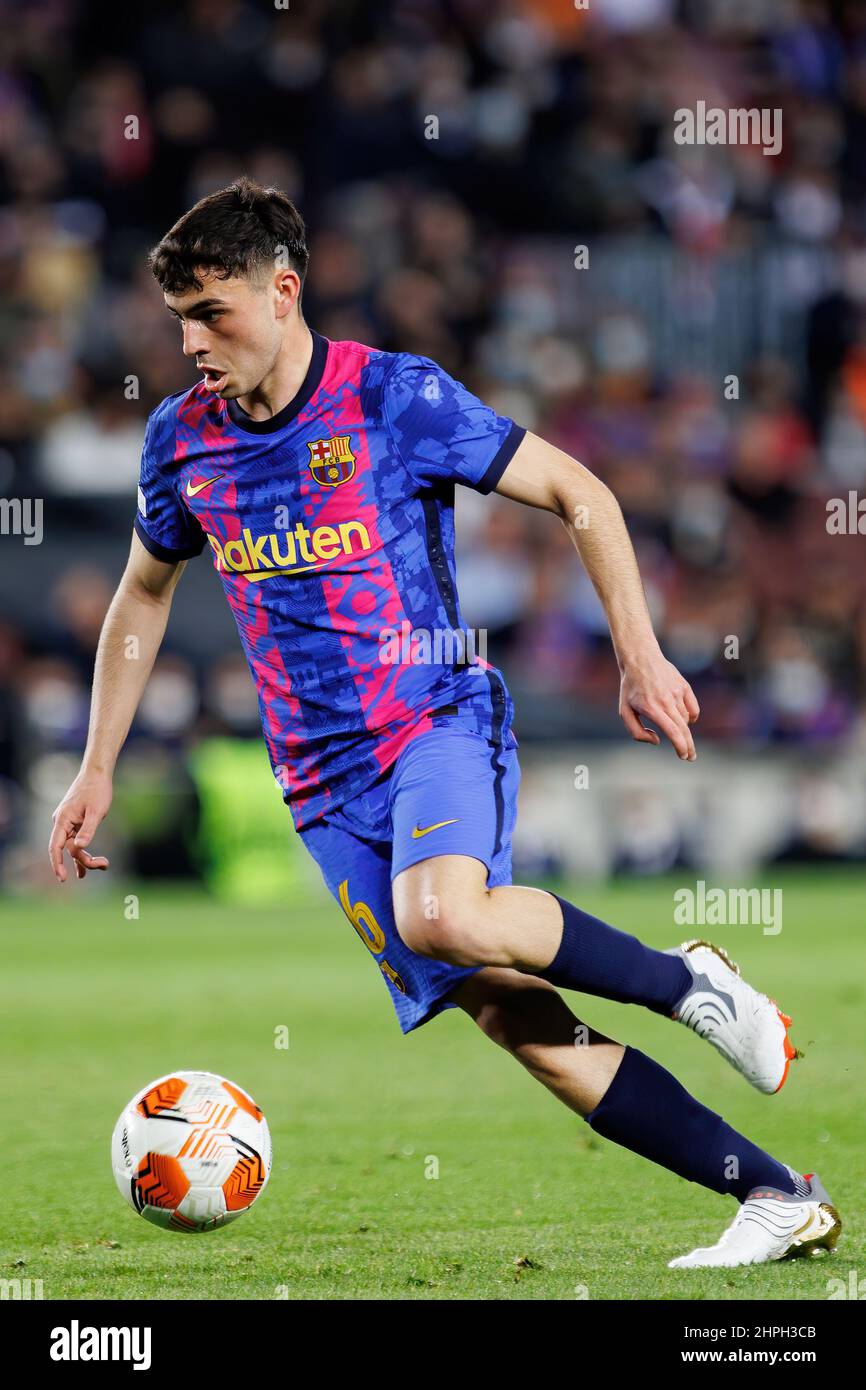 BARCELONA - FEB 17: Pedri Gonzalez in action during the Uefa Europa ...
