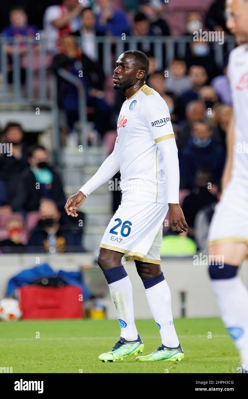 BARCELONA - FEB 17: Koulibaly in action during the Uefa Europa League ...