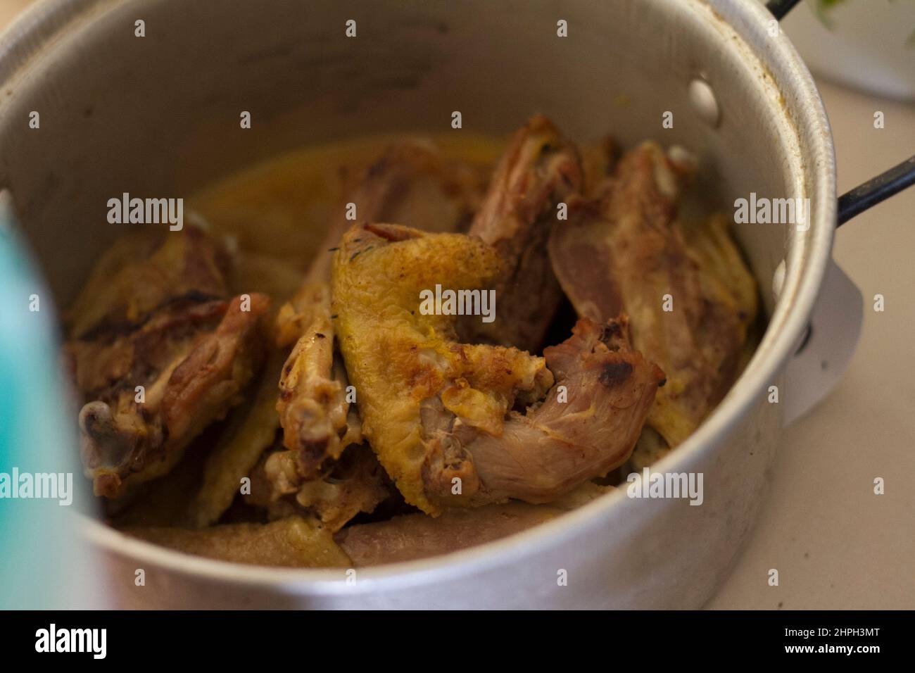 Local chicken, popularly known as 'road runner' is displayed as part of ...