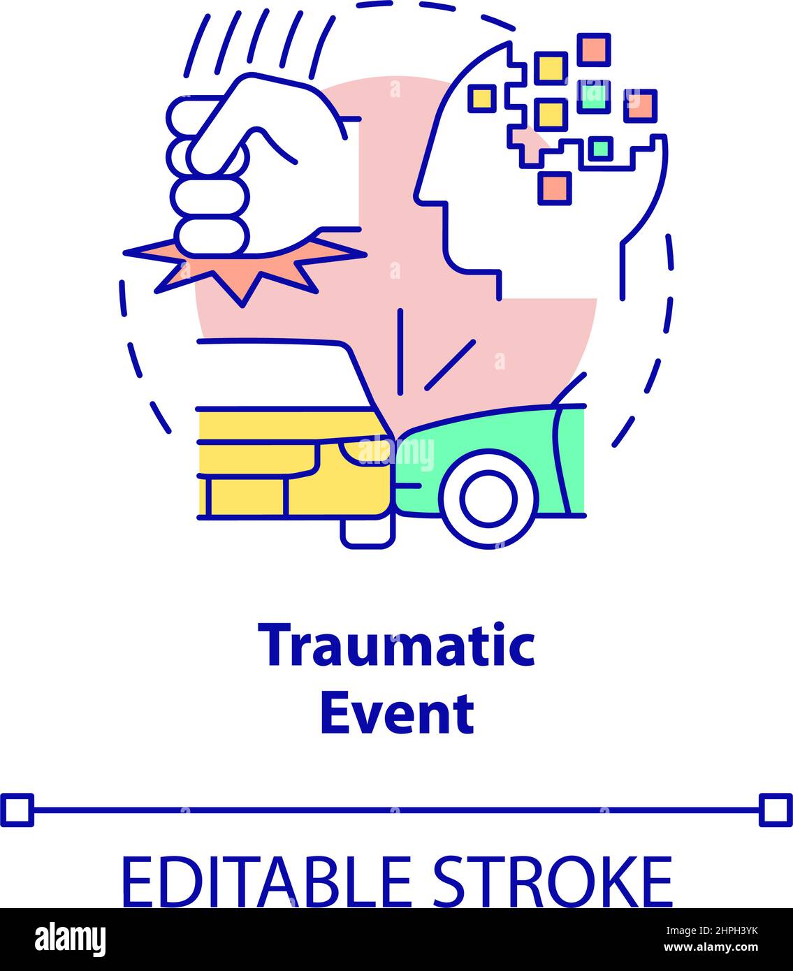 Traumatic event concept icon Stock Vector Image & Art - Alamy
