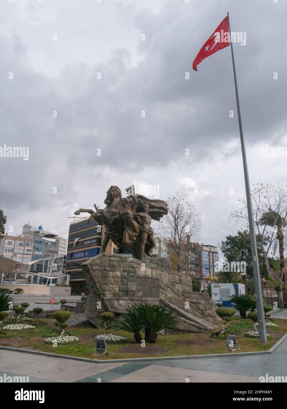 The Ataturk Monument at Republic Square ,Antalya,Turkey Stock Photo - Alamy