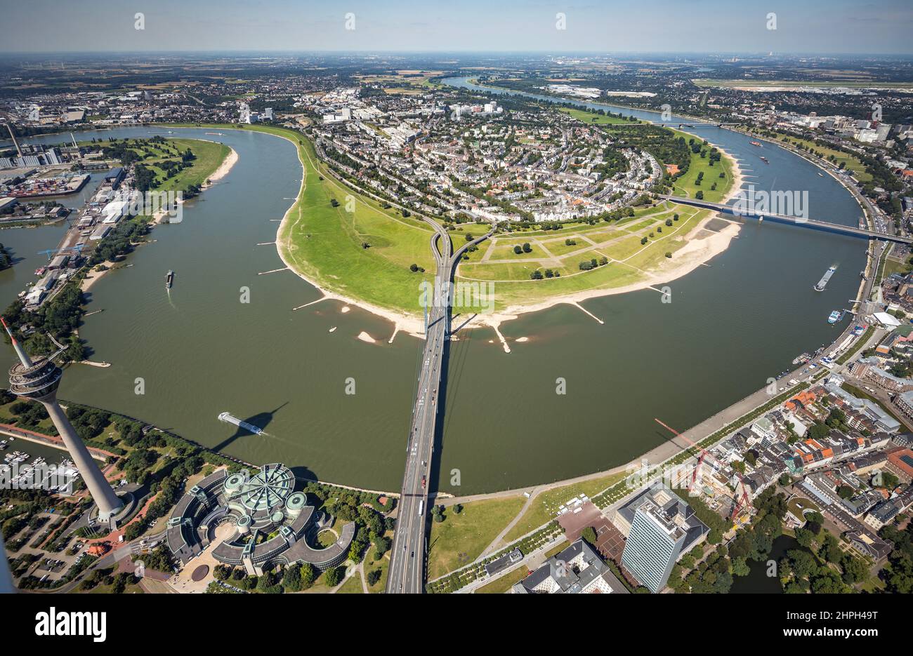 Luftbild rheinturm hi-res stock photography and images - Alamy