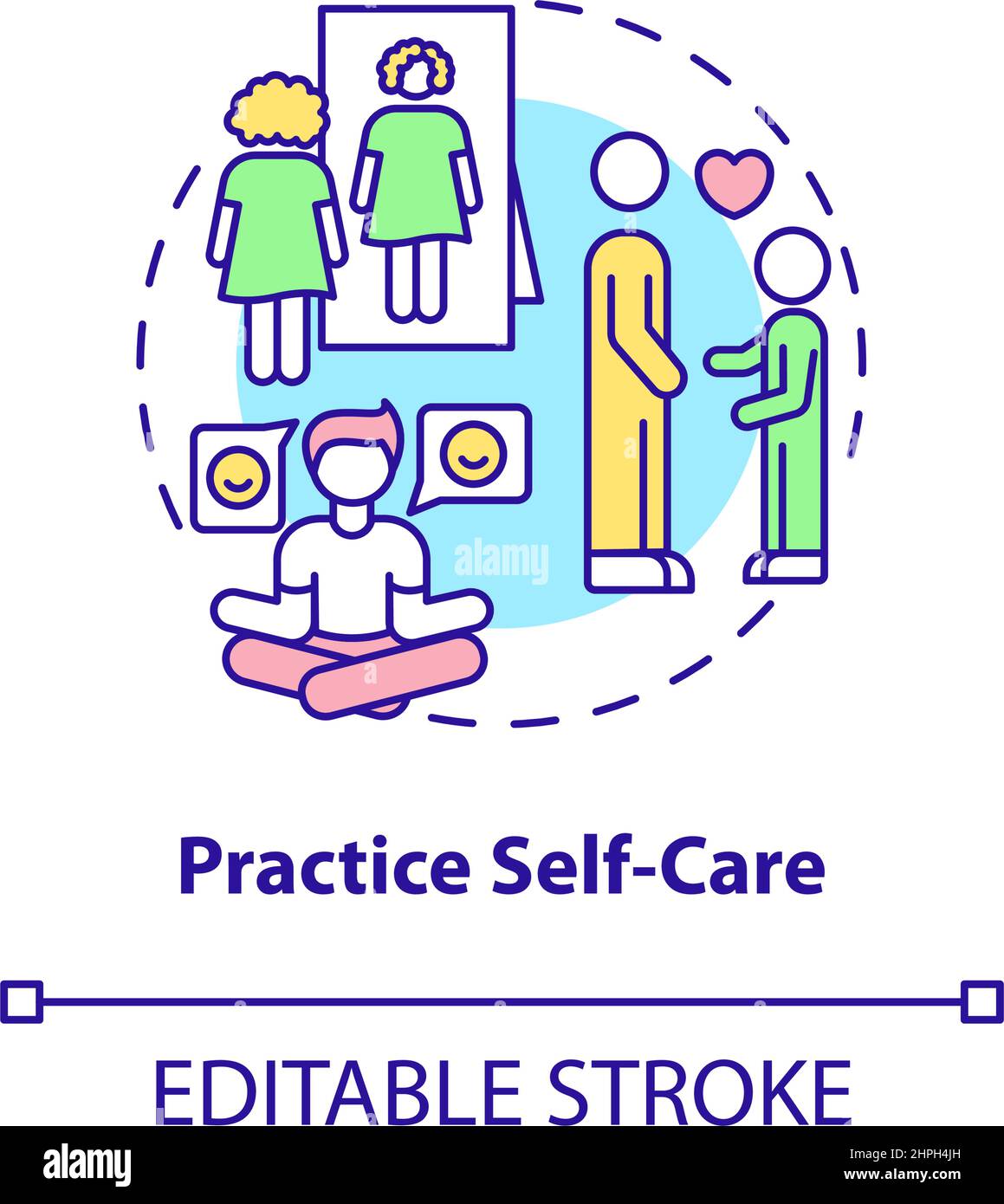 Practice self-care concept icon Stock Vector Image & Art - Alamy