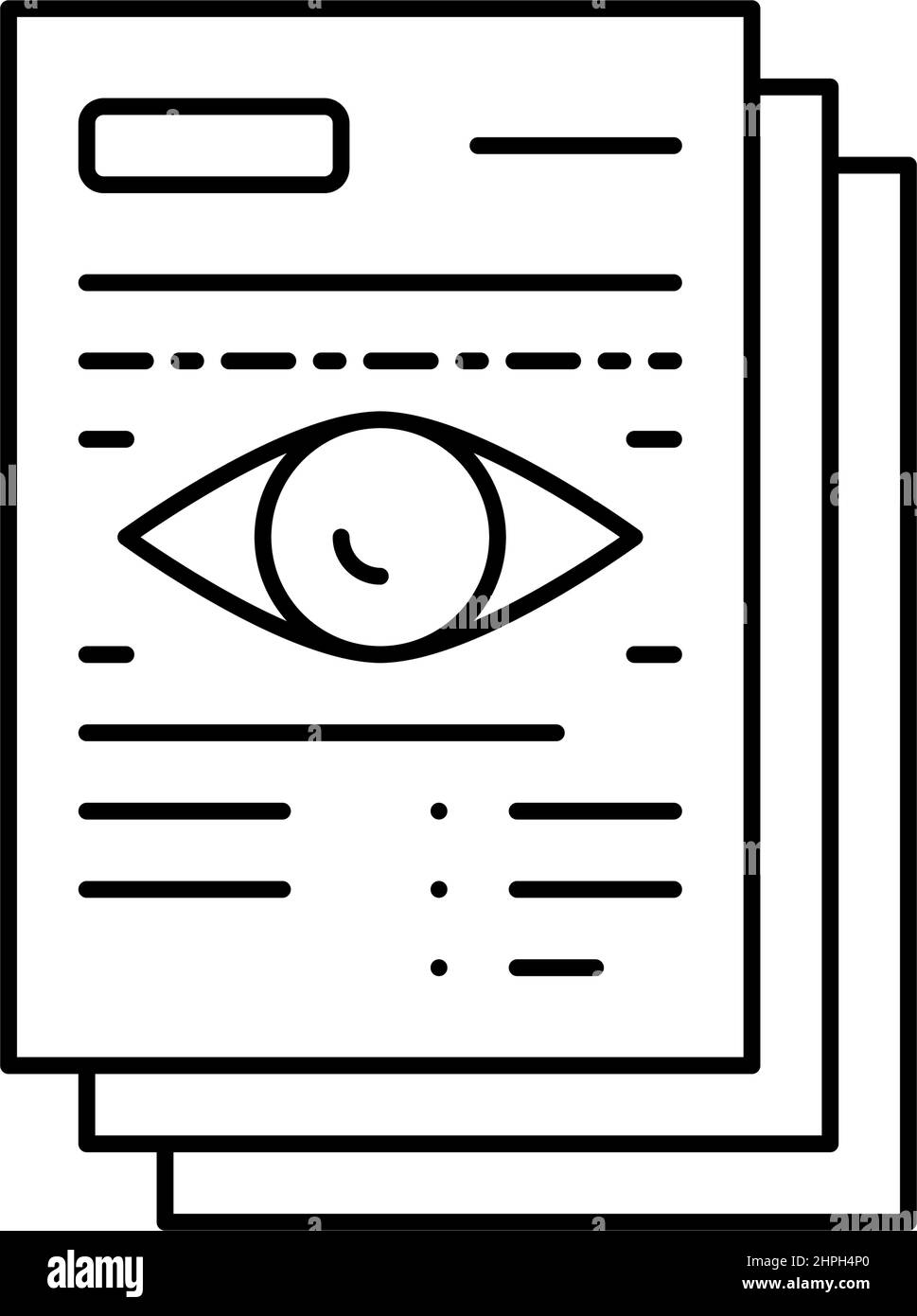 notary document reading line icon vector illustration Stock Vector ...