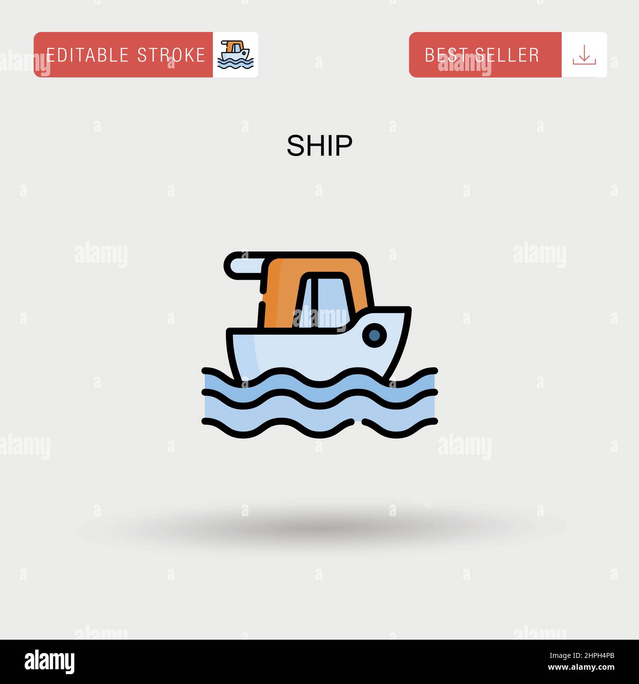 Ship Simple vector icon Stock Vector Image & Art - Alamy