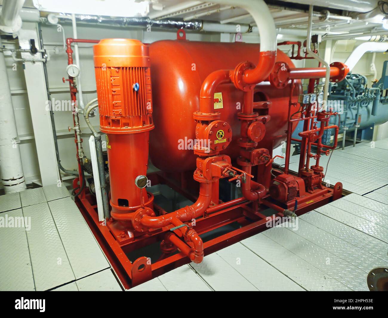 sprinkler system plant machinery system in a cruise liner,passenger ...