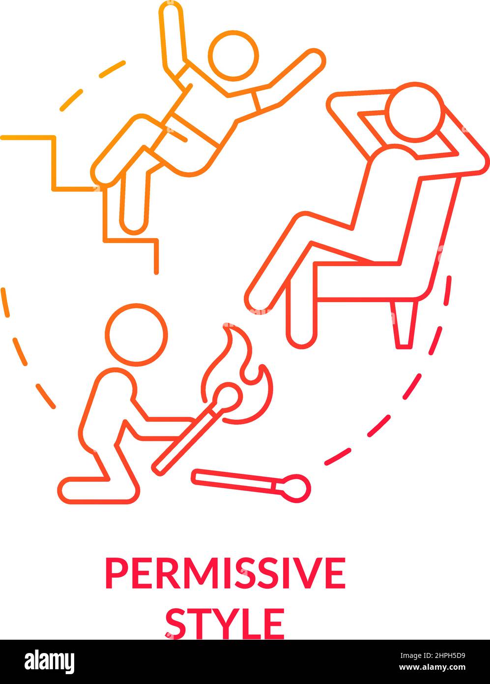 Permissive style red gradient concept icon Stock Vector Image & Art - Alamy