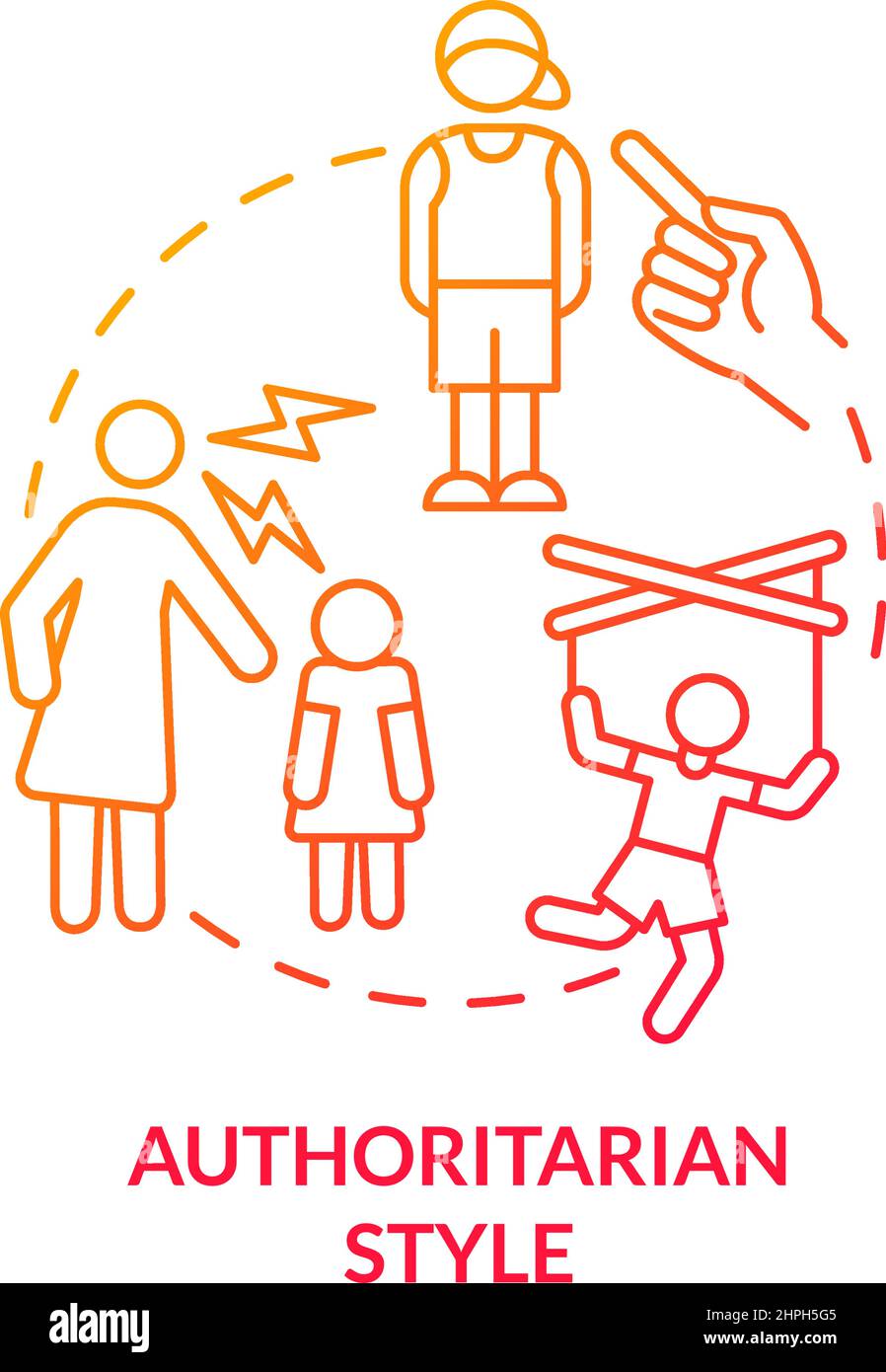 Authoritarian style red gradient concept icon Stock Vector Image & Art ...