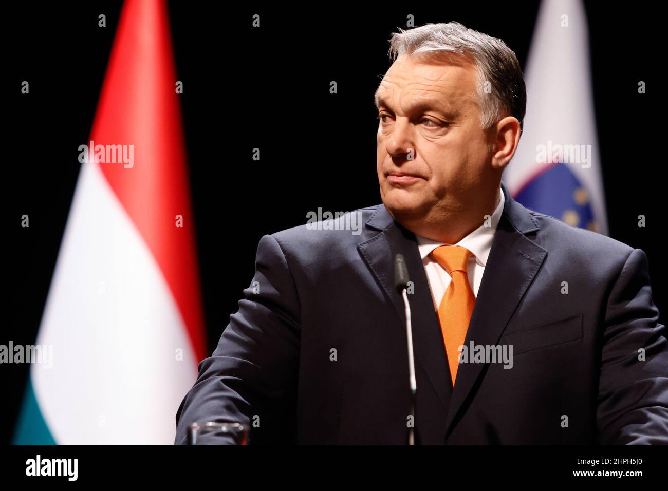Hungarian Prime Minister Viktor Orban attends a press conference after ...