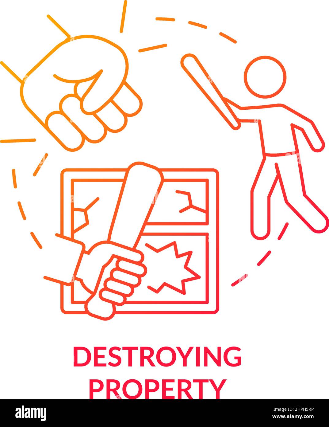 Teenager vandalism Stock Vector Images - Alamy