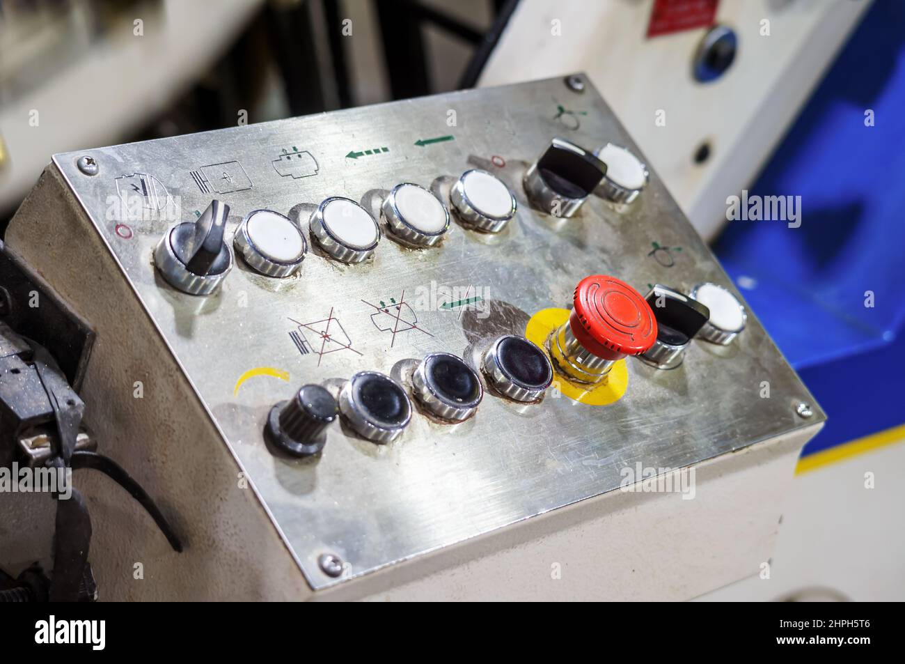 Production management panel. Electronic equipment control unit ...