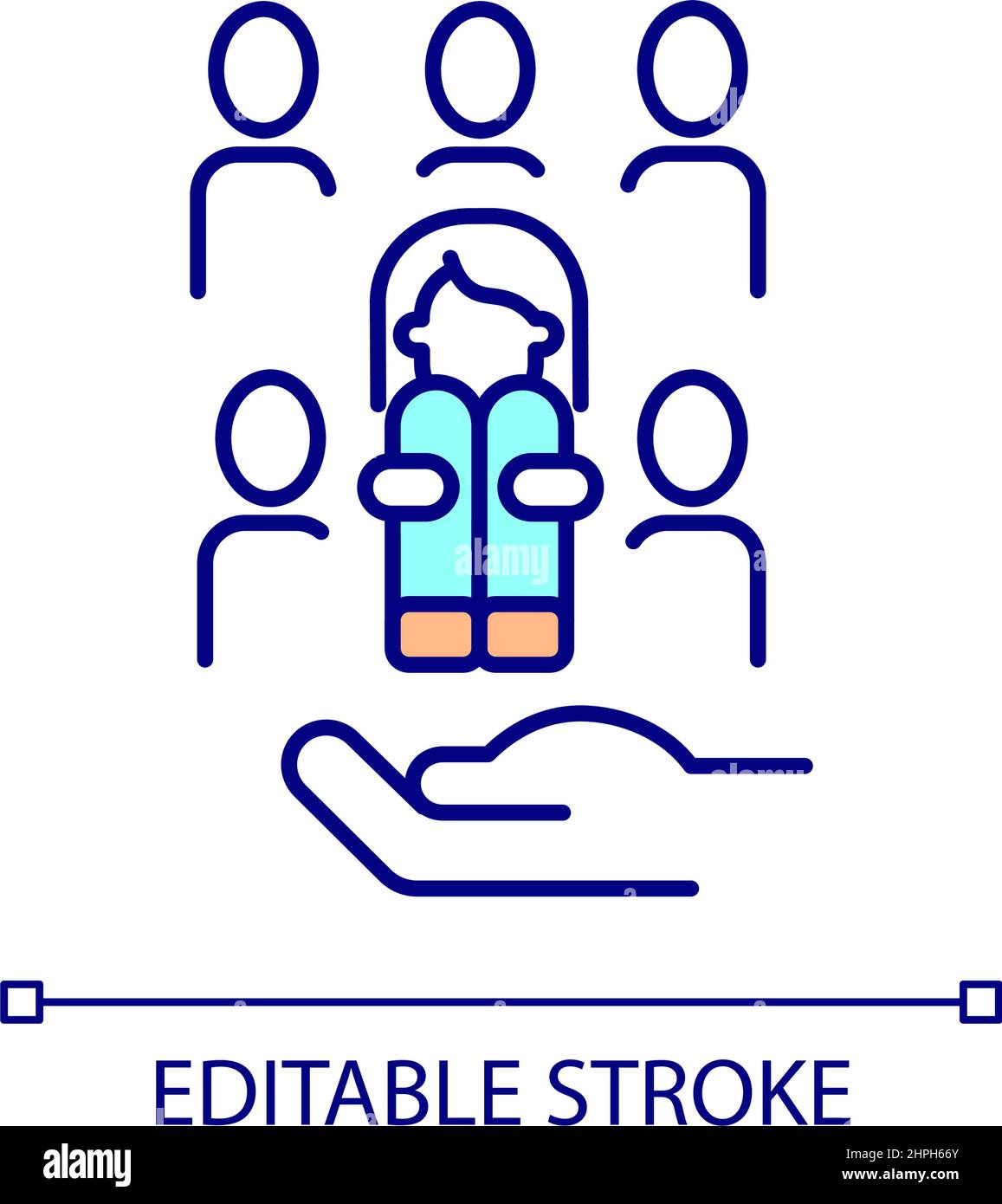 School adaptation support RGB color icon Stock Vector Image & Art - Alamy