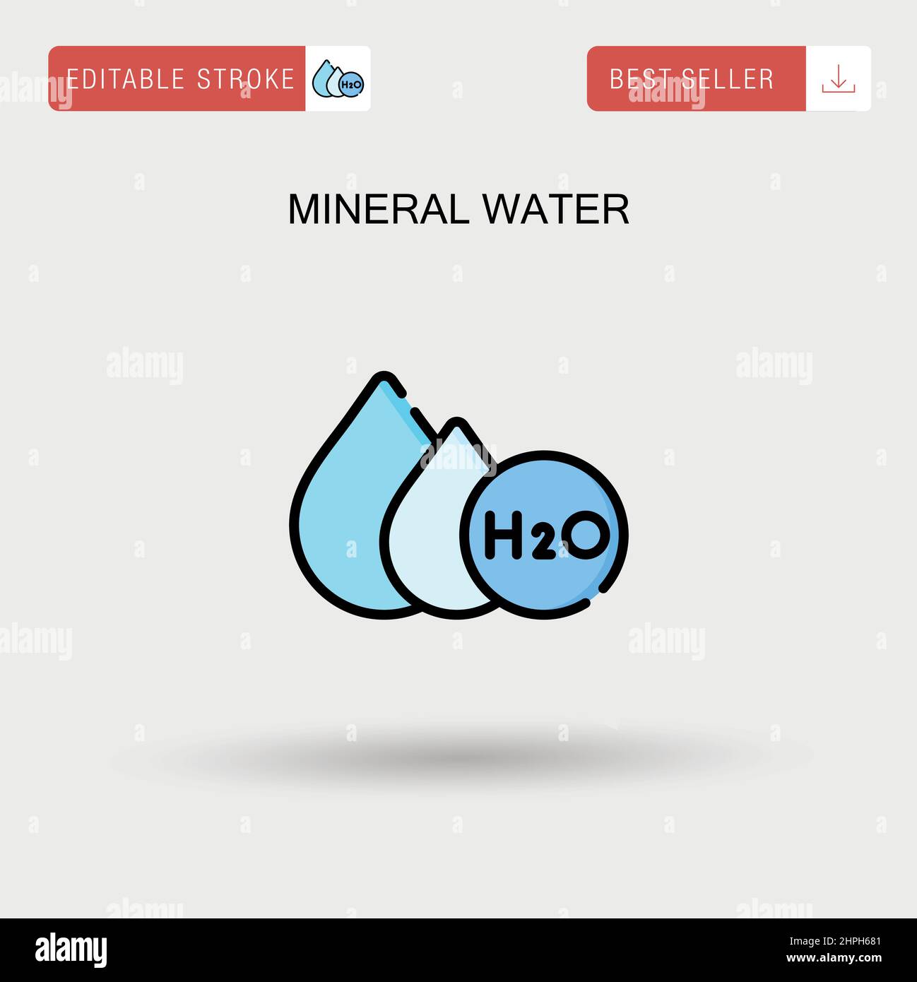 Mineral water Simple vector icon Stock Vector Image & Art - Alamy
