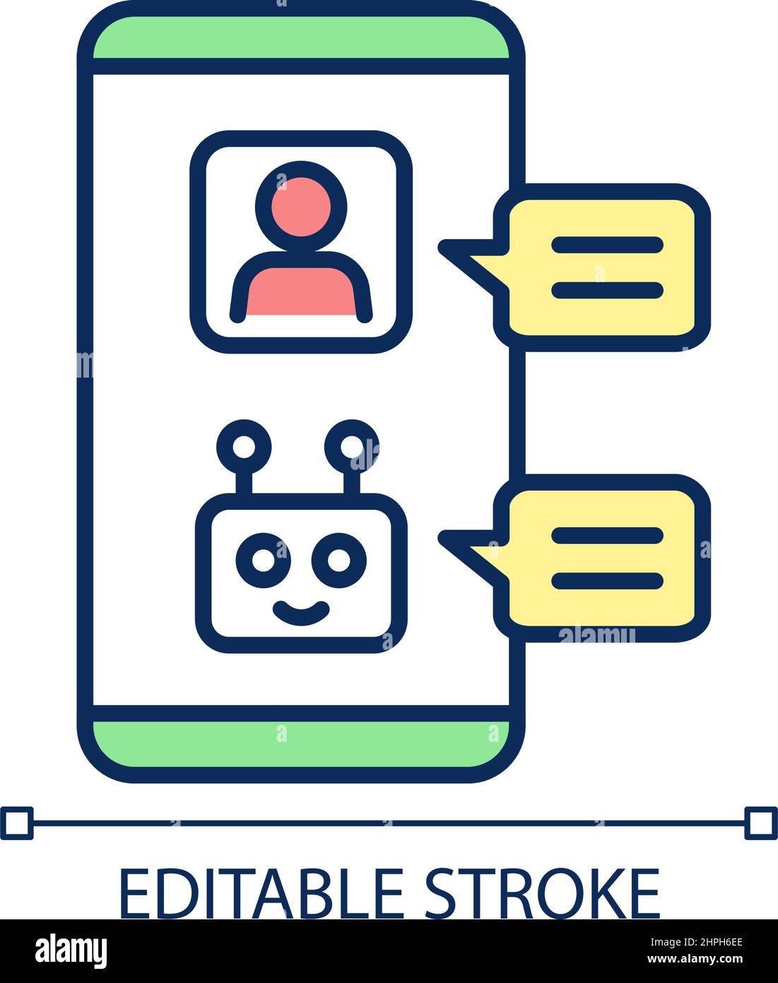 Chatbot assistance RGB color icon Stock Vector Image & Art - Alamy