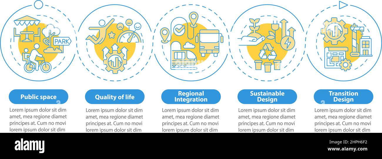 Principles of urban design blue circle infographic template Stock ... Principles of urban design blue circle infographic template Stock ...