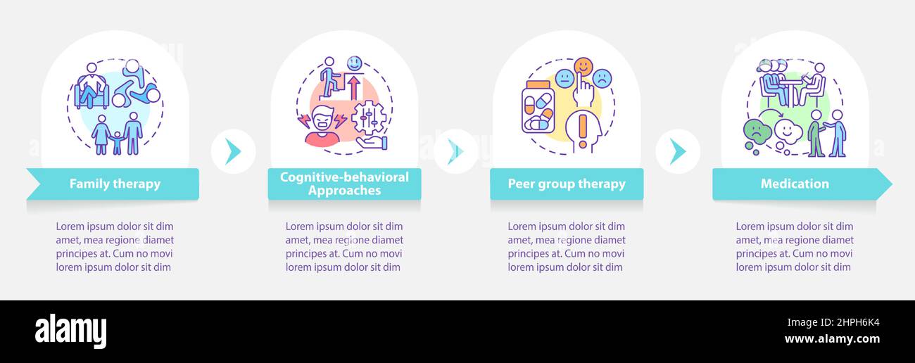 Conduct disorder treatment round infographic template Stock Vector ...