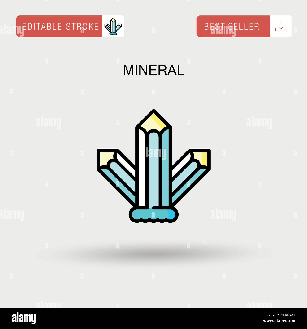 Mineral Simple vector icon Stock Vector Image & Art - Alamy