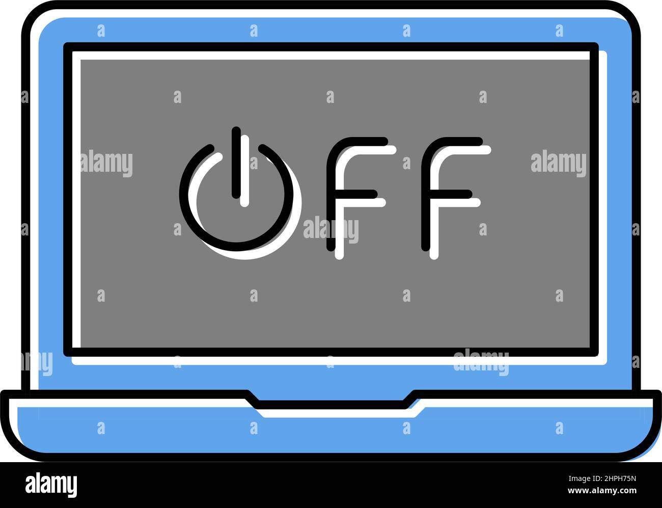 off laptop color icon vector illustration Stock Vector Image & Art - Alamy