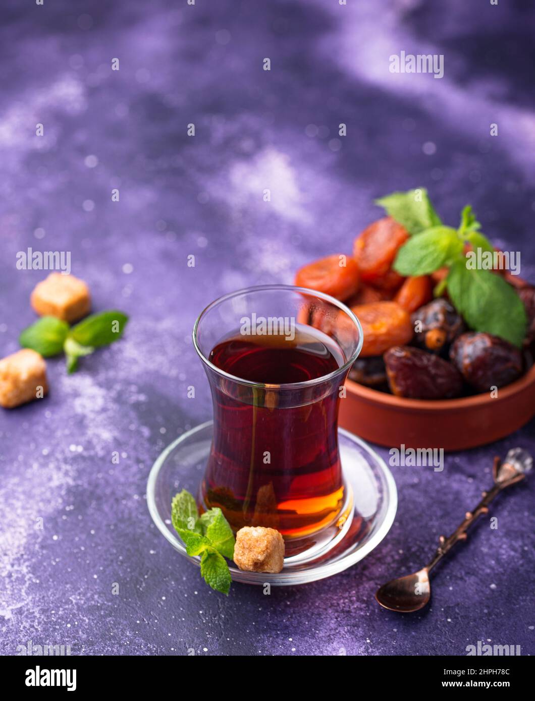 Turkish tea with dried fruits Stock Photo - Alamy