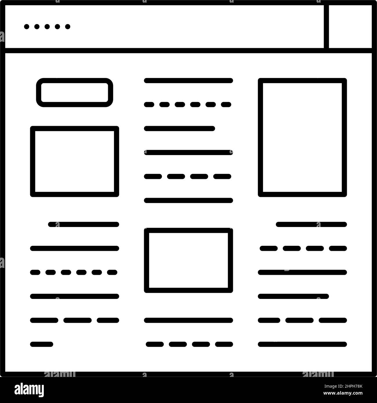 article web information line icon vector illustration Stock Vector ...