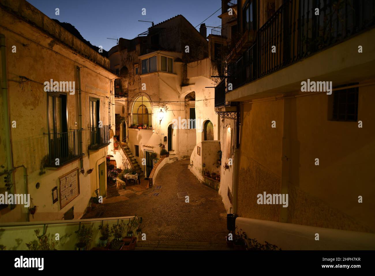 The Italian village of Albori Stock Photo - Alamy