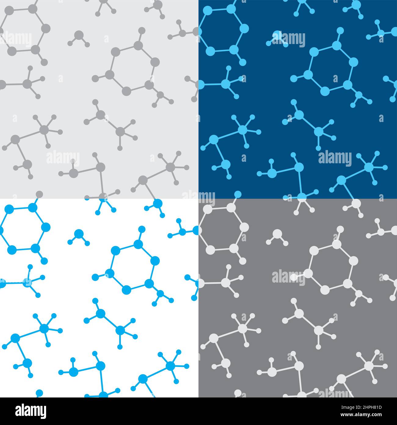 seamless texture with molecules - vector set Stock Vector Image & Art ...