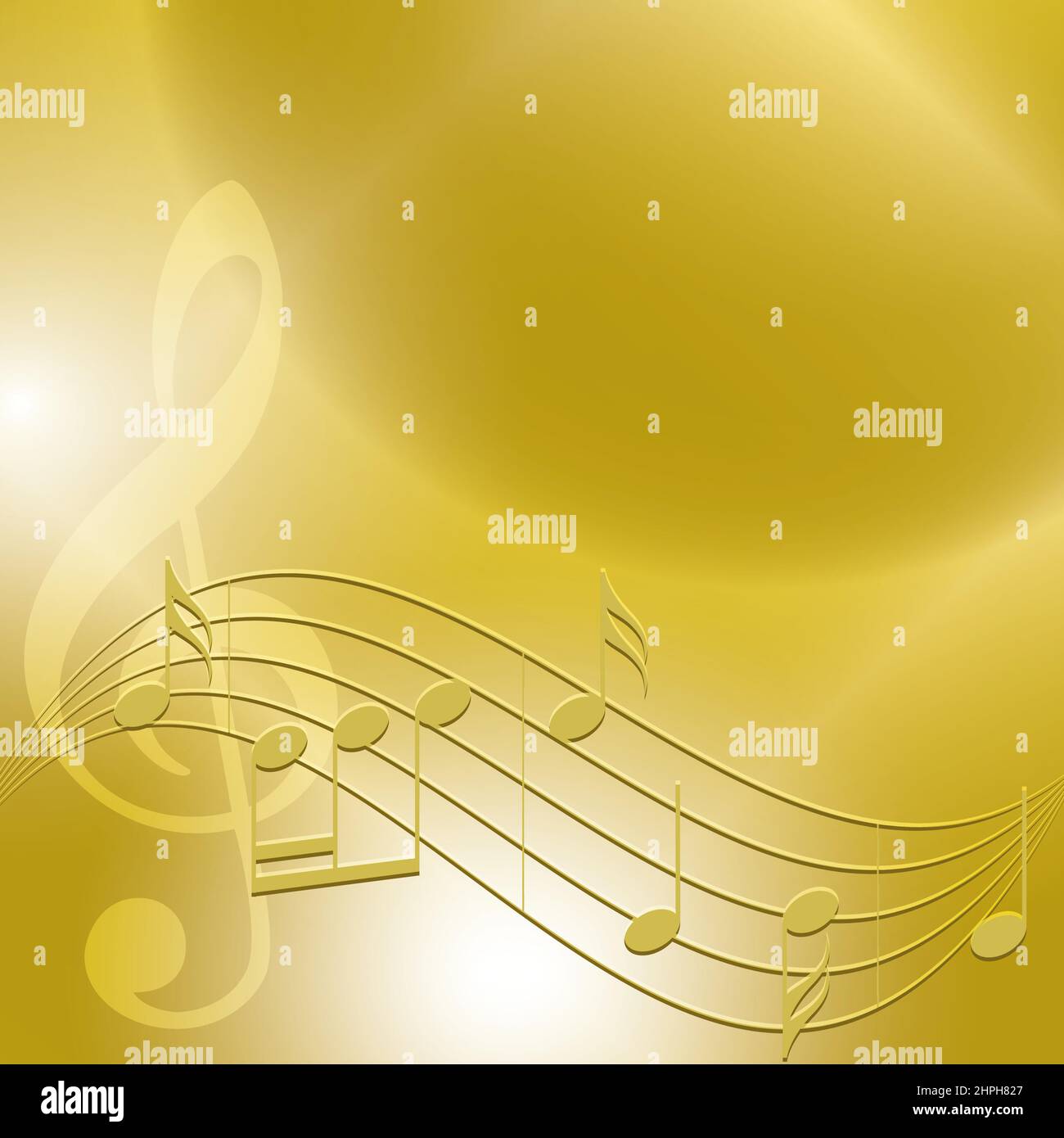 golden music background with notes - vector Stock Vector Image & Art ...