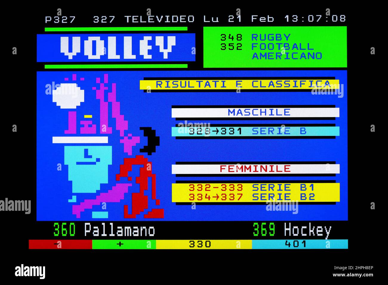 Teletext sport hi-res stock photography and images - Alamy
