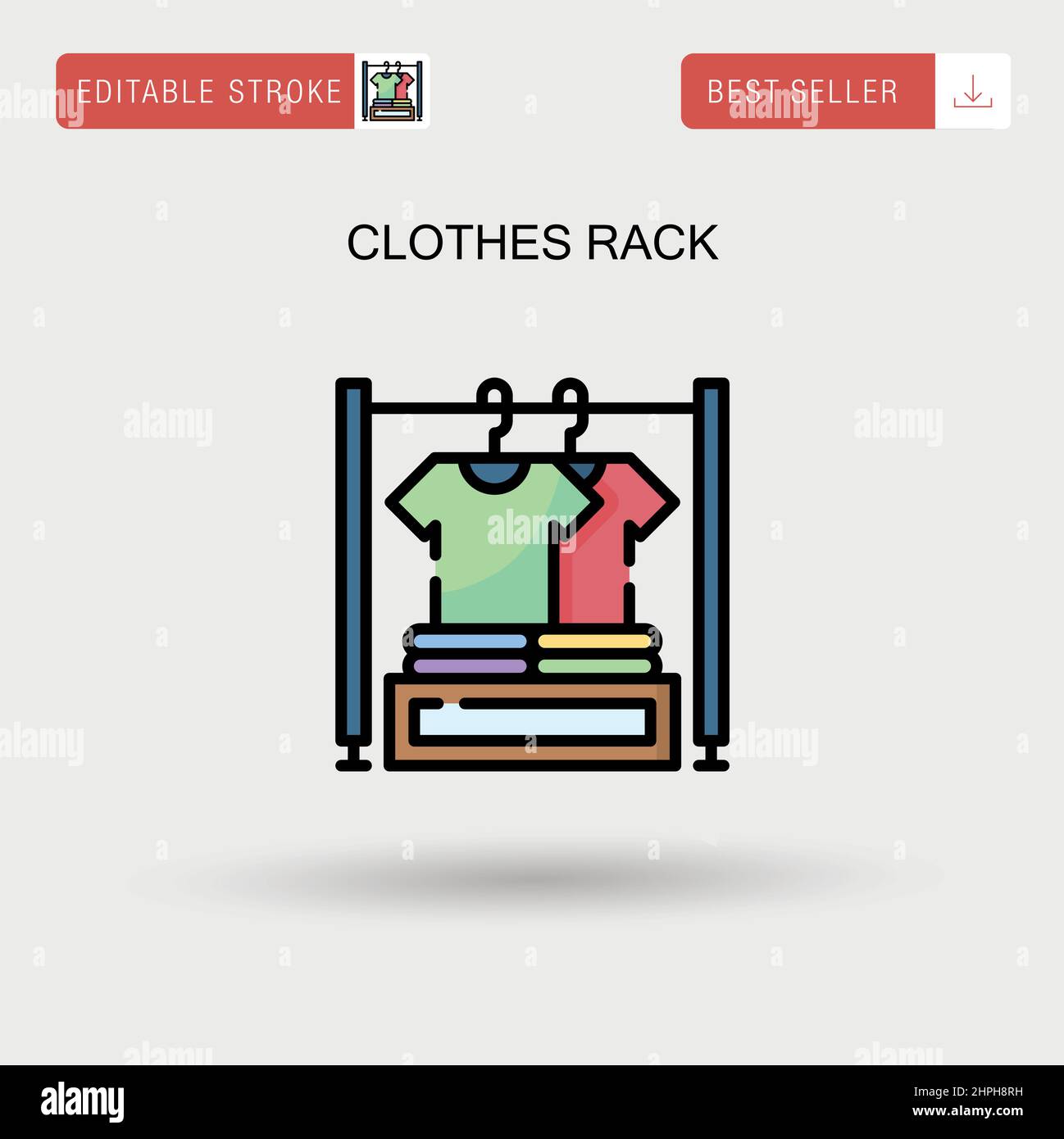 Clothes rack Simple vector icon Stock Vector Image & Art - Alamy