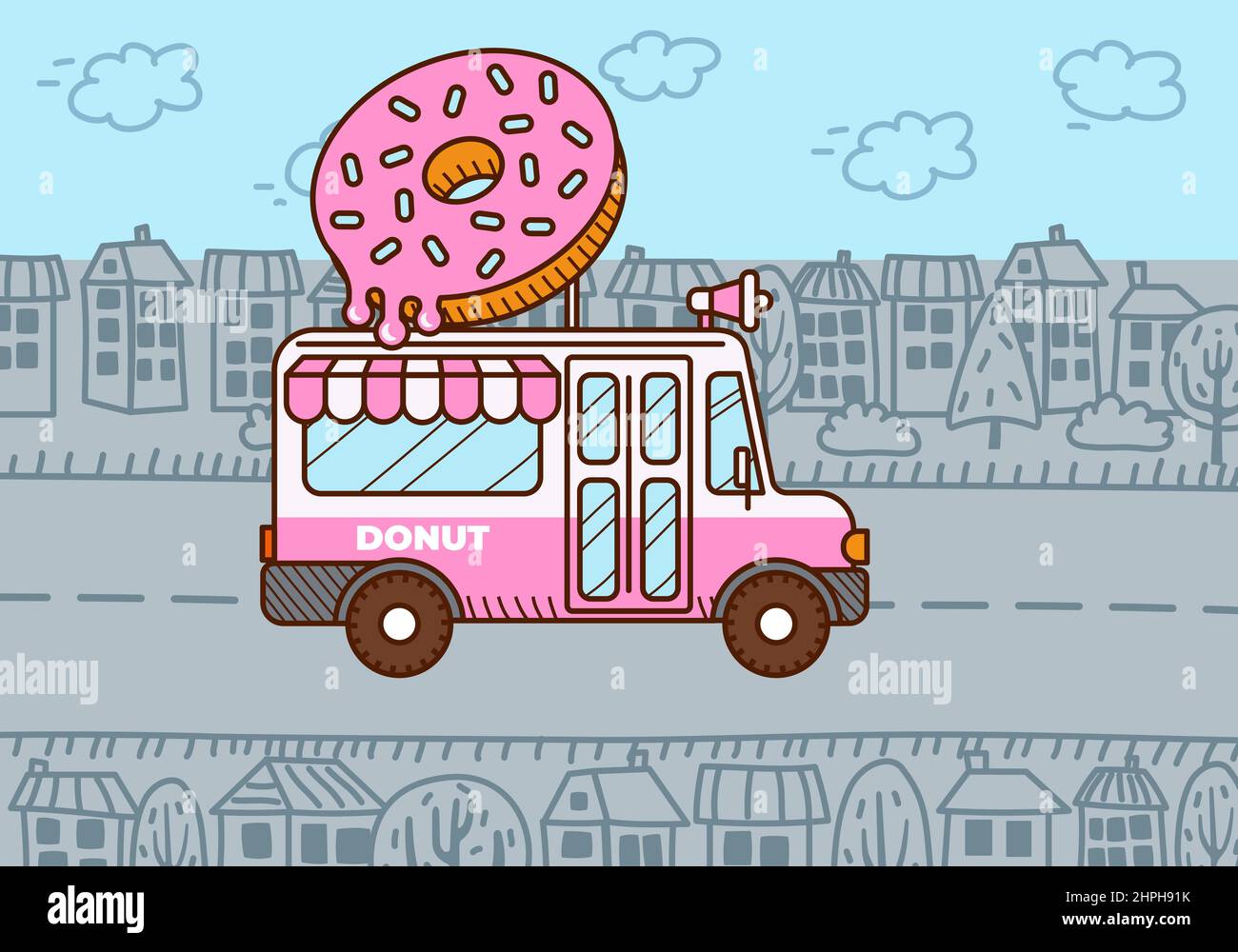 Van town Stock Vector Images - Alamy