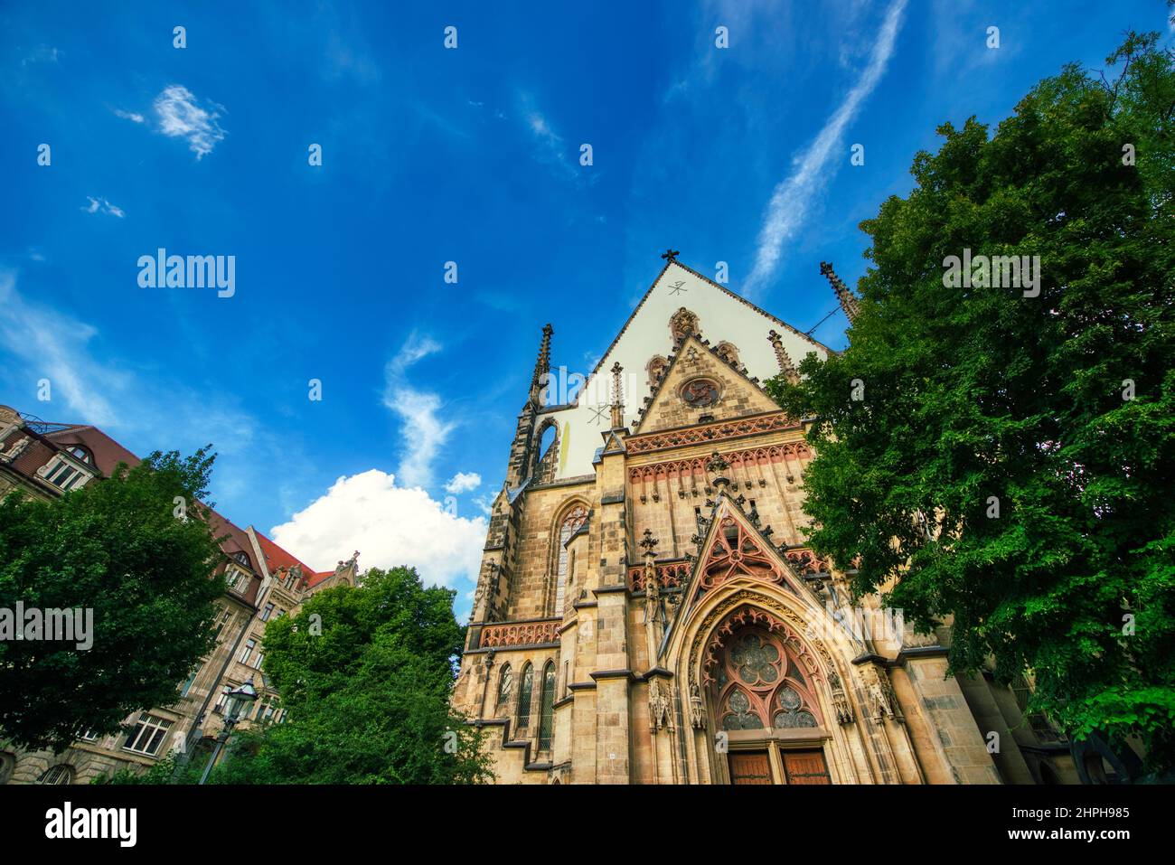 Thomaskirche facade in Leipzig, Germany Stock Photo - Alamy