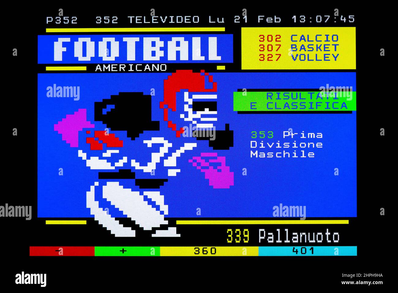 Teletext football hi-res stock photography and images - Alamy